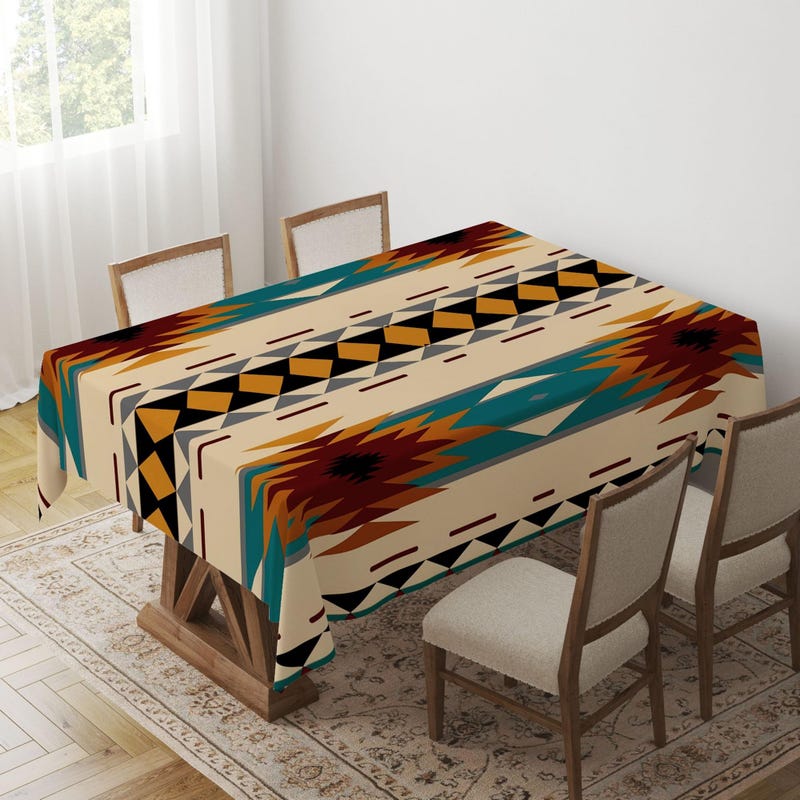 Turquoise Tablecloth - Etsy