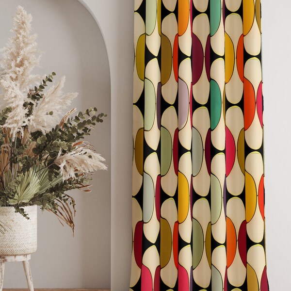 Retro Curtains - Etsy