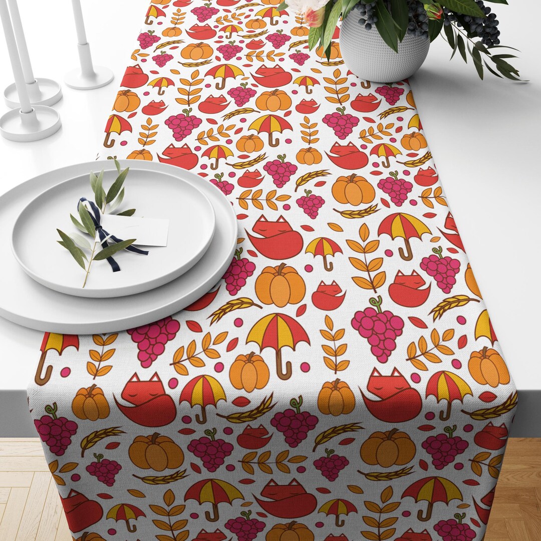 Autumn Leaf Table Runner, Fall Leaves Table Runner, Autumn Table Decor ...