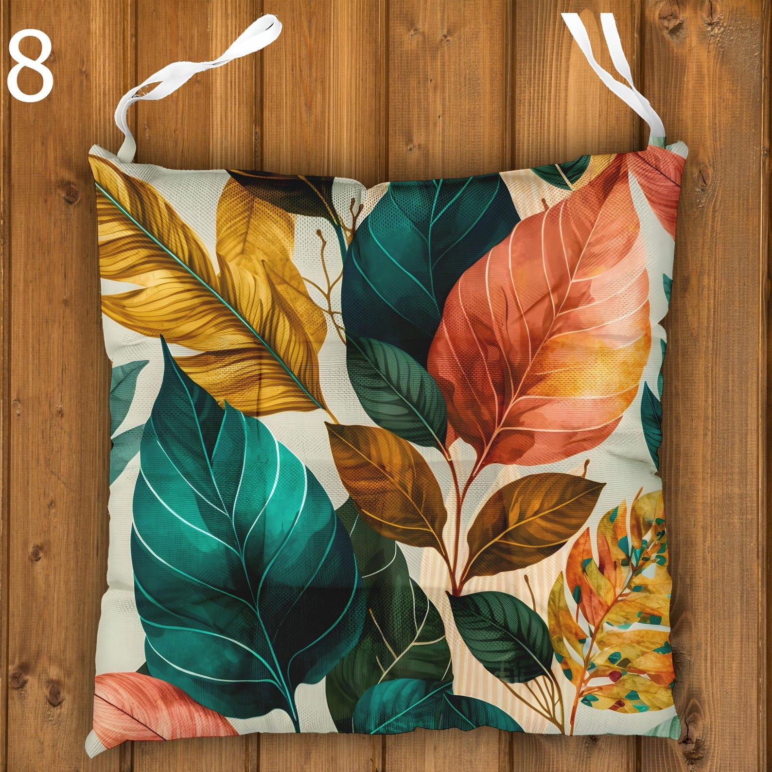 Tropical Chair Cushions, Botanical Seat Pads, Tropical Outdoor Patio ...