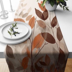 Fall Leaves Table Runner, Thanksgiving Fall Table Runner, Autumn Table Runner, Fall Table Decor ...