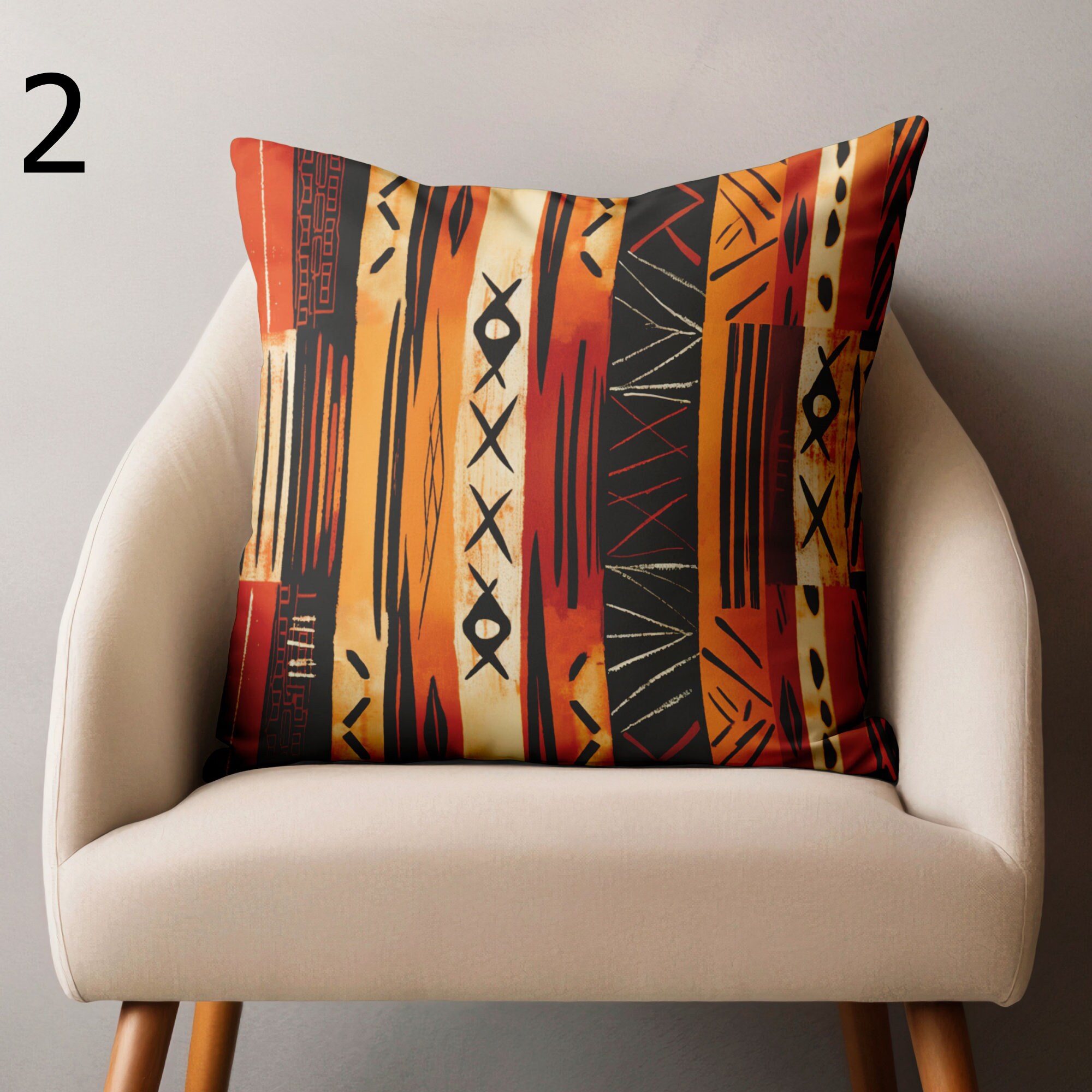 African Ethnic Pillowcase, Ethnic African Throw Pillow Covers, African ...