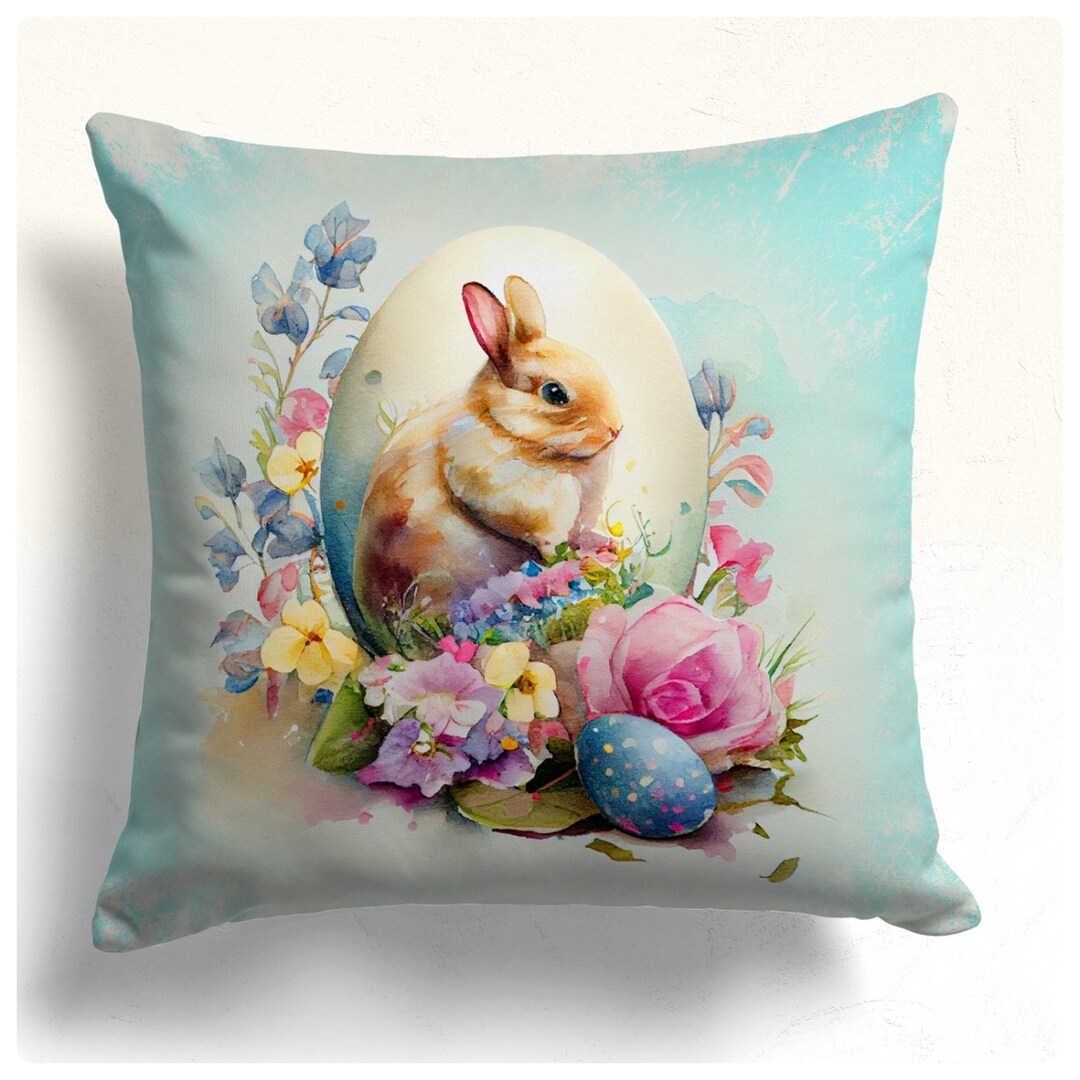 Easter Bunny Pillow Covers, Spring Rabbit Pillowcase, Bunny Pillow Case ...