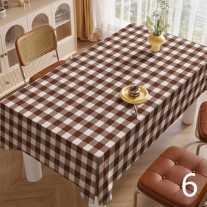 Classic Gingham Checkered Tablecloth, Rustic Picnic Table Cover ...