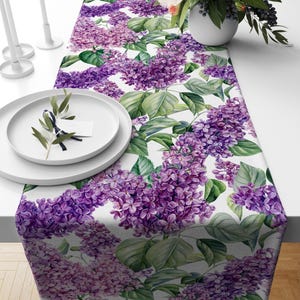 Floral Table Runner, Flowers Print Table Runner, Wildflovers Table ...