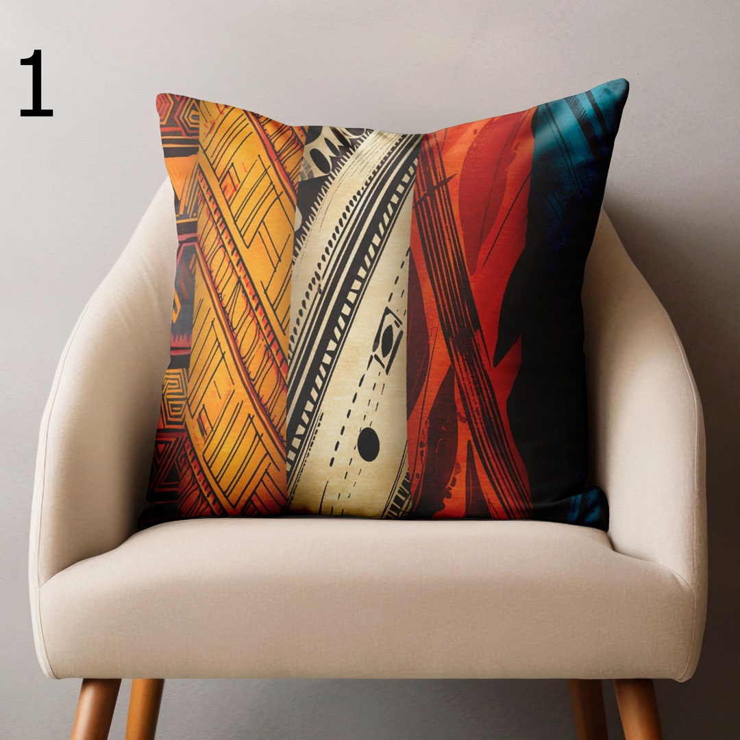 African Ethnic Pillowcase, Ethnic African Throw Pillow Covers, African ...