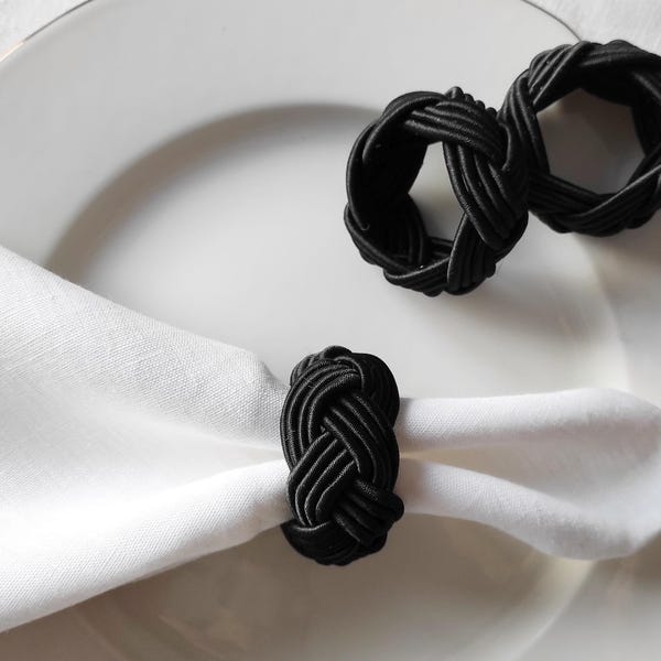 Black Napkin Ring - Etsy