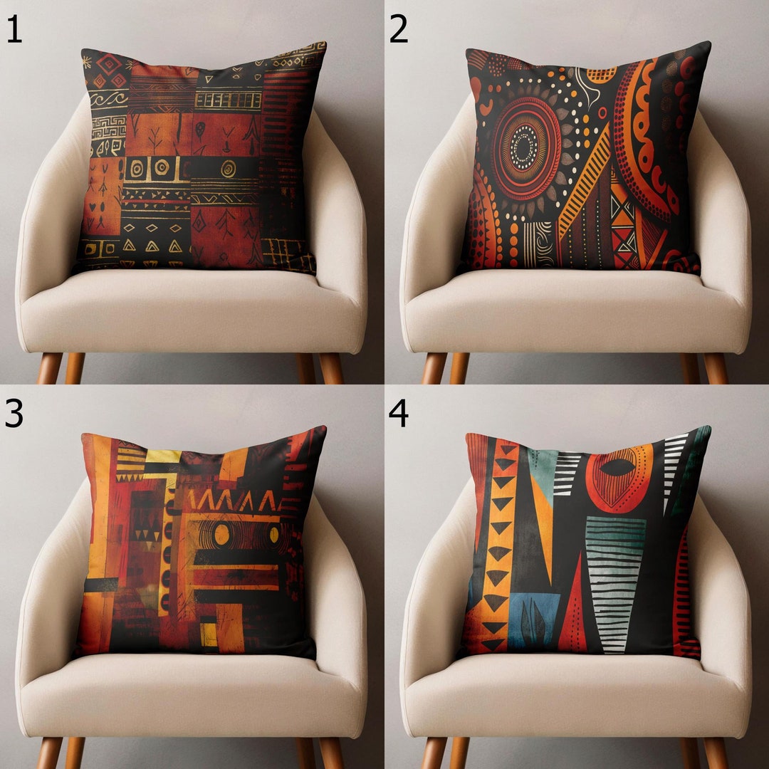 African Ethnic Throw Pillow Cover, Ethnic Tribal Cushion Cover,african ...