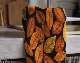 Autumn Leaves Tea Towel - Etsy
