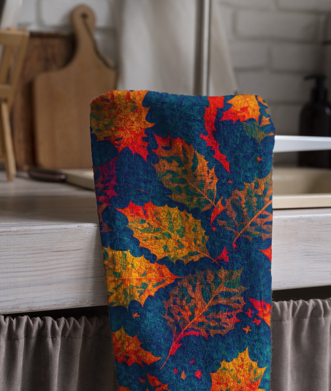 Thanksgiving Tea Towel, Fall Tea Towel, Autumn Leaves Tea Towels ...