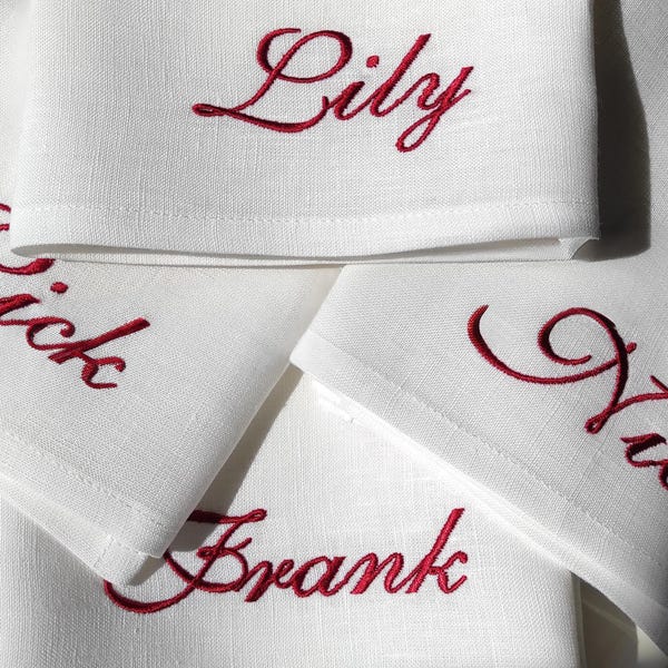 Embroidered Napkins - Etsy