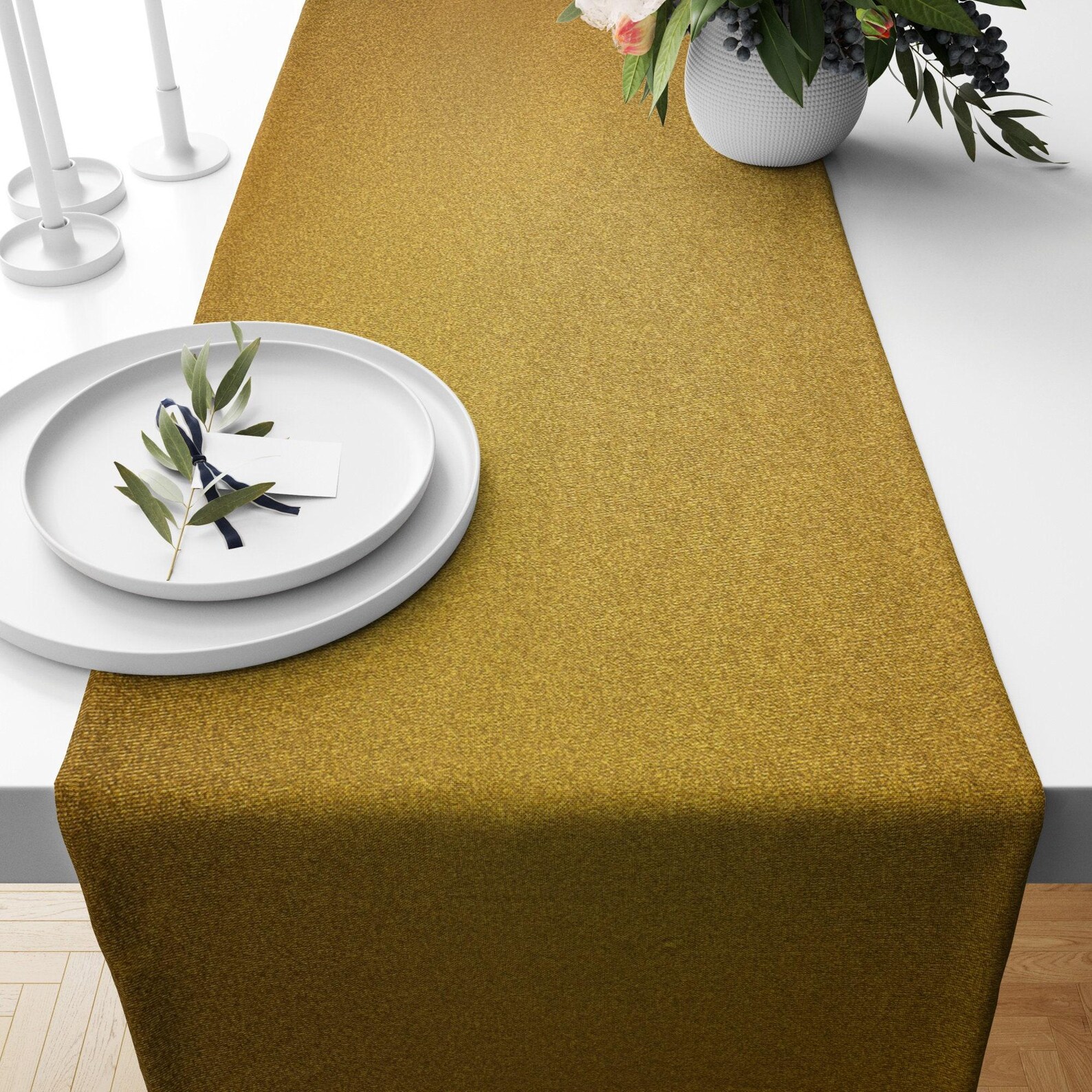 Orange Mid Century Modern Table Runner, Retro Table Runner, Mcm Table ...