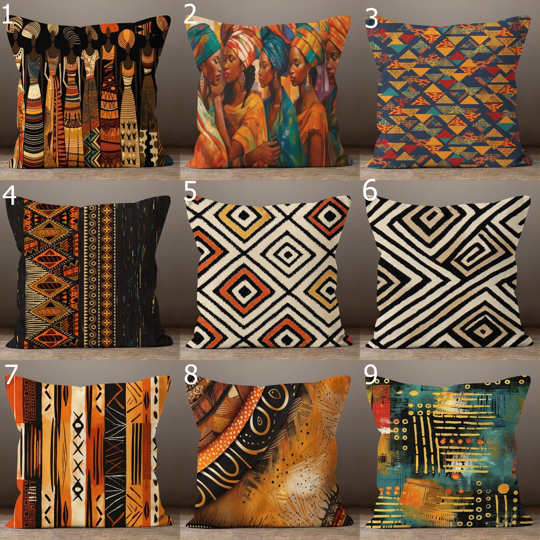 Ethnic African Style Pillow Covers, Ethnic Mudcloth Pillowcases ...