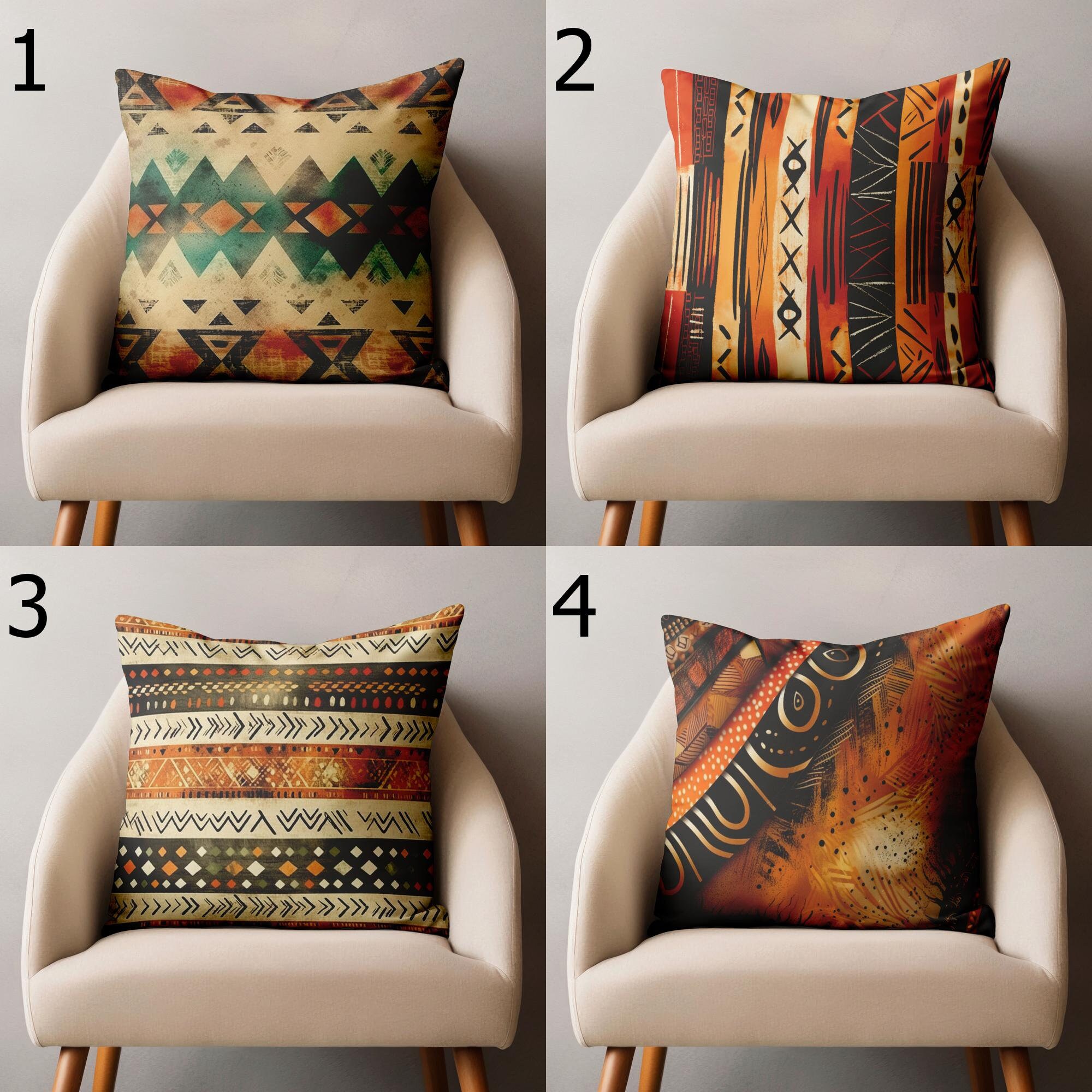 African Ethnic Pillowcase, Ethnic African Throw Pillow Covers, African ...