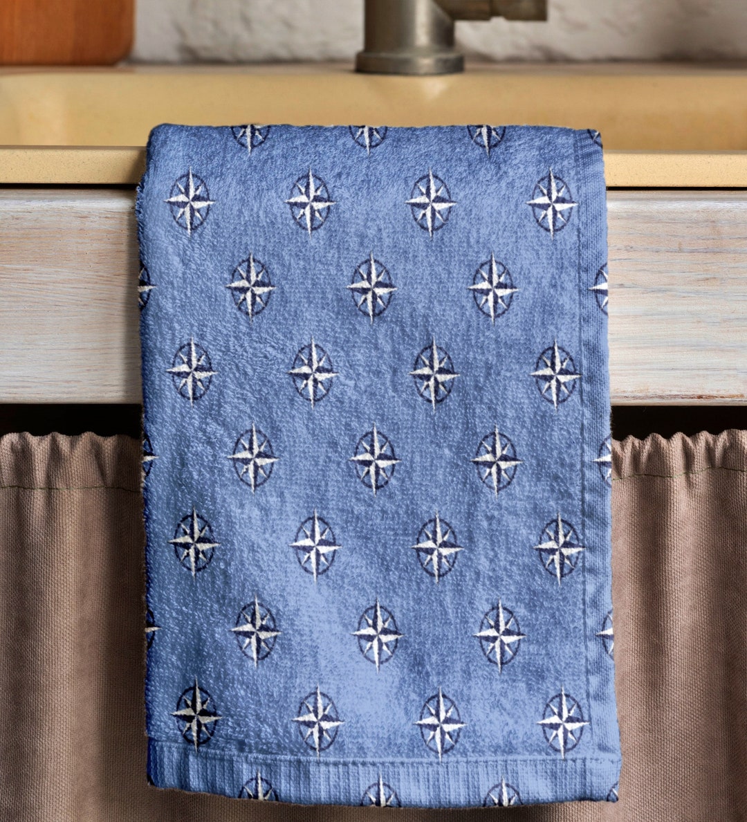 Colorful Whell Tea Towels, Nautical Cute Tea Towel, Maritime Print Hand ...