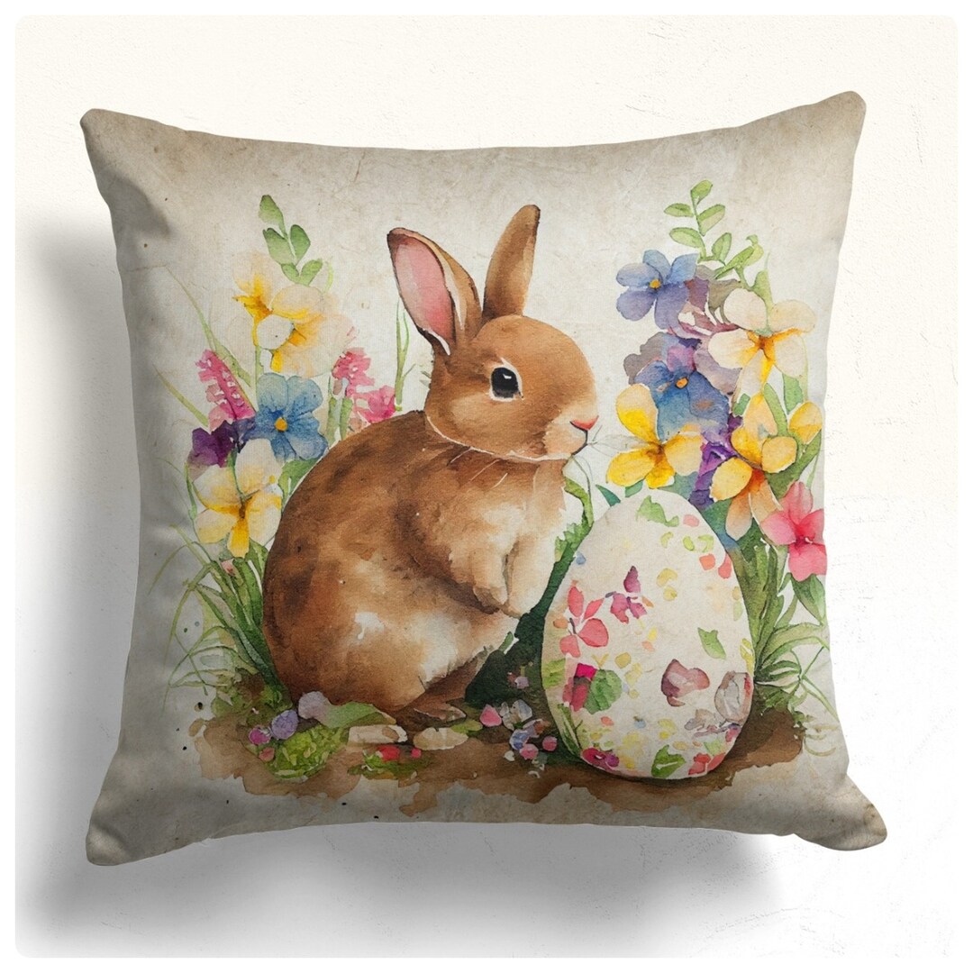 Easter Bunny Pillow Covers, Spring Rabbit Pillowcase, Bunny Pillow Case ...