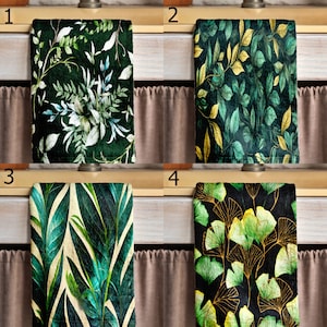 Tropical Leaves Tea Towels, Tropical Flowers Dish Towel, Exotic Leaf ...