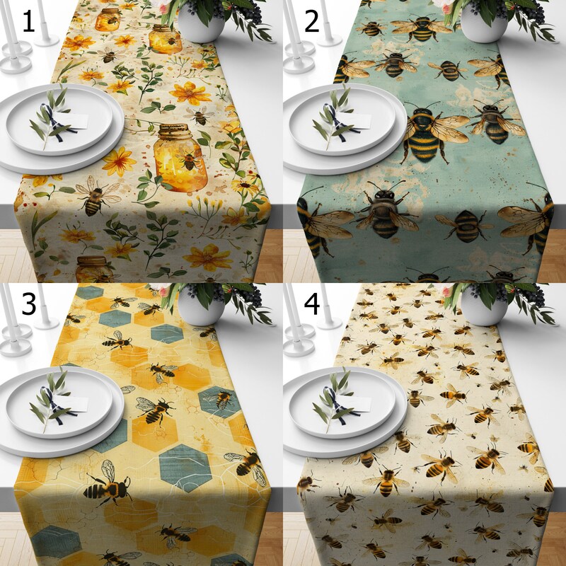 Bee Table Runner - Etsy