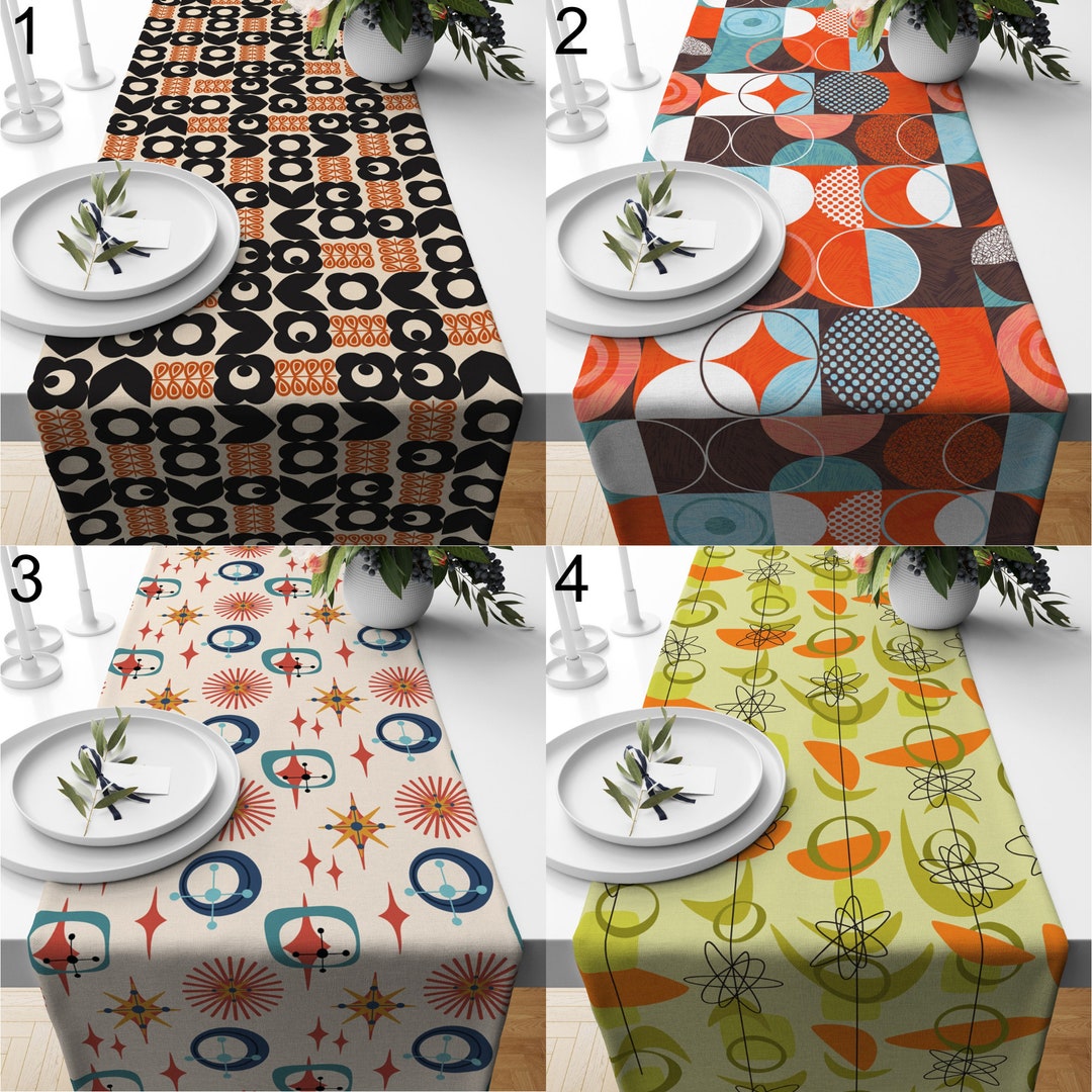 70's Table Table Runner, Mid Century Table Runner, MCM Table Runners ...