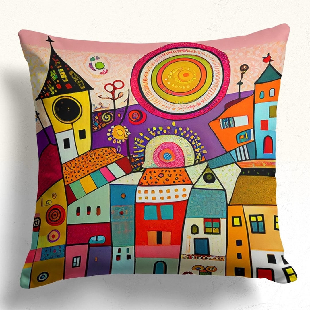 Abstract Painting Pillow Covers, Modern Abstract Pillow Cover, Colorful ...