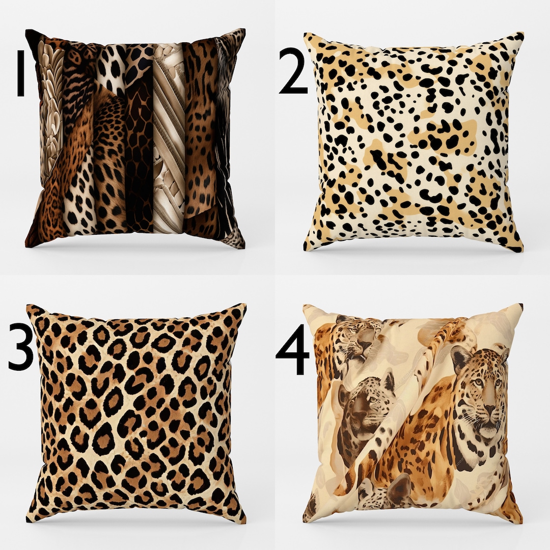 Leopard Print Pillow Cover, Leopard Throw Pillow Cover, Tiger ...