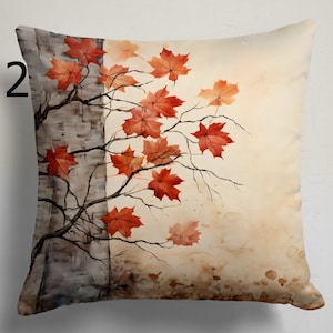 Fall Leaves Cushion Cover, Autumn Pillow Covers, Autumn Throw Pillow ...