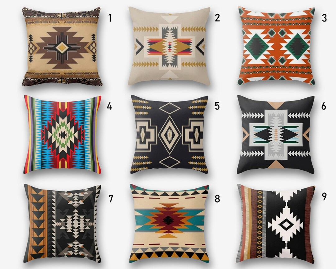 Rug Pillow Cover, Ethnic Throw Pillow Cover, Aztec Rug Pillow Covers ...