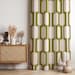 Abstract Retro Style Living Room Curtain, Mid Century Modern Curtain ...