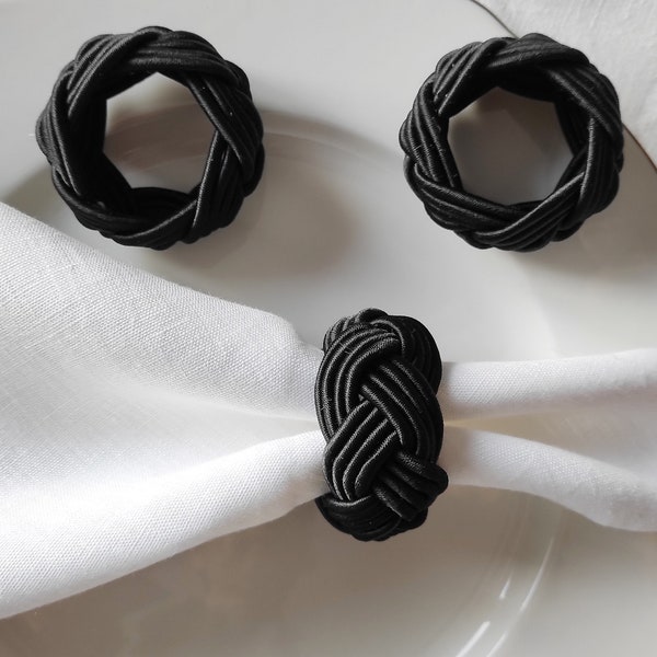 Black Napkin Ring - Etsy