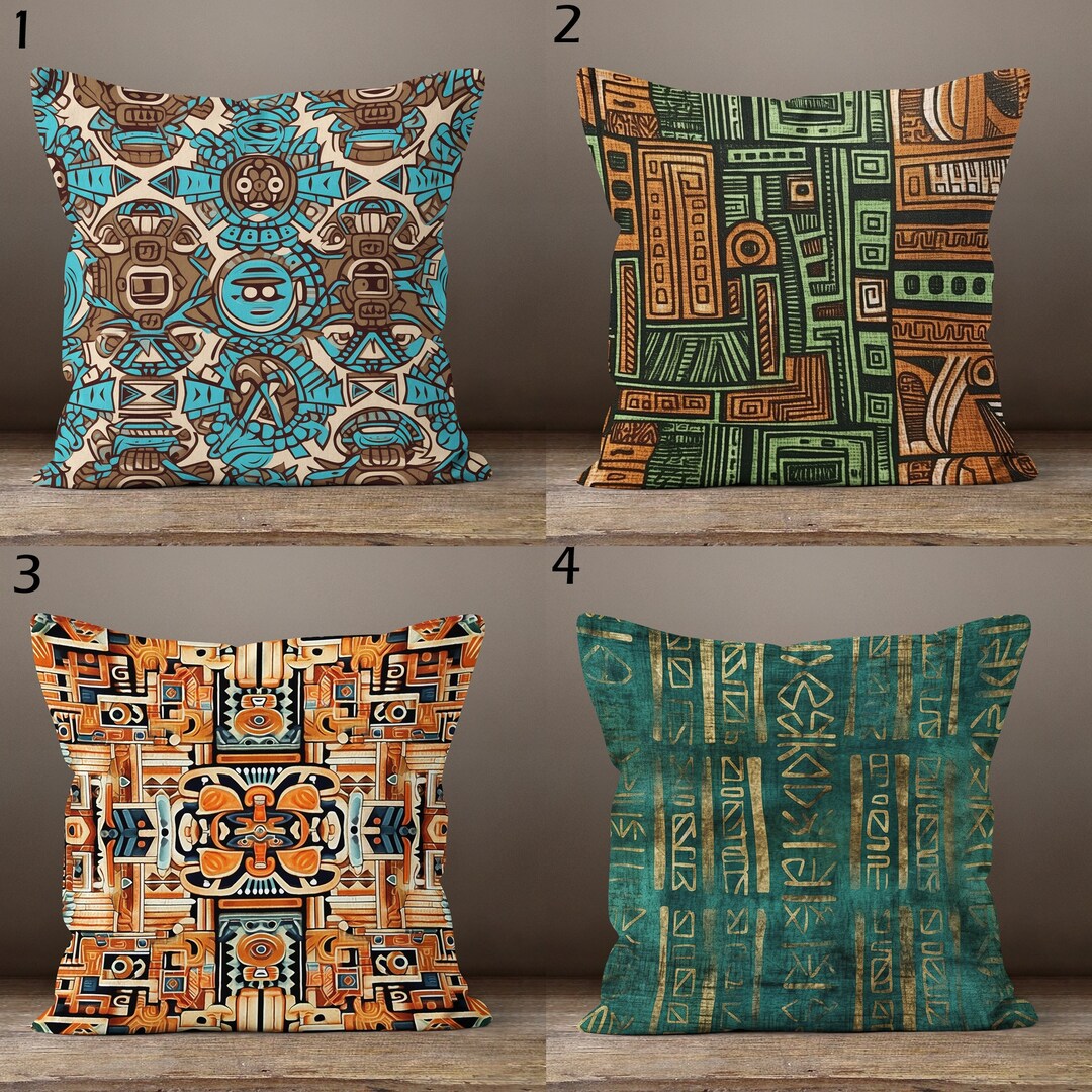 Aztec Pillow Covers, Ethnic Cushion Cover, Aztec Design Pillow Cover ...