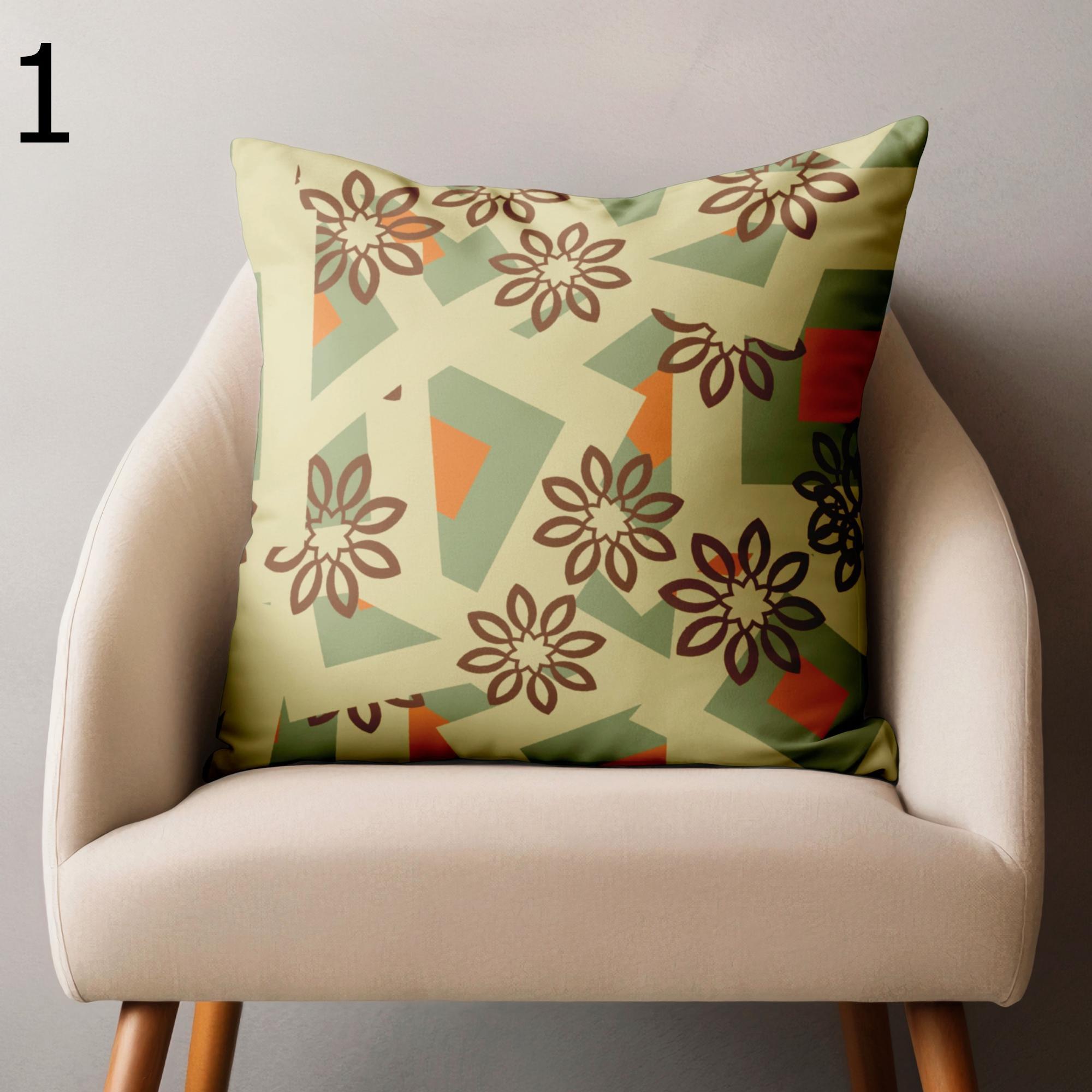 Retro Geometric Pillow Covers, Mid-century Modern Indoor/outdoor ...