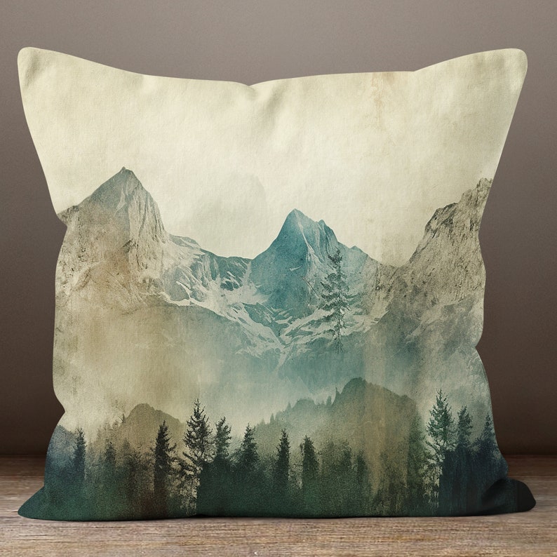 Forest & Mountain Inspired Cushion Covers, Wild Scenic Pillow Covers ...