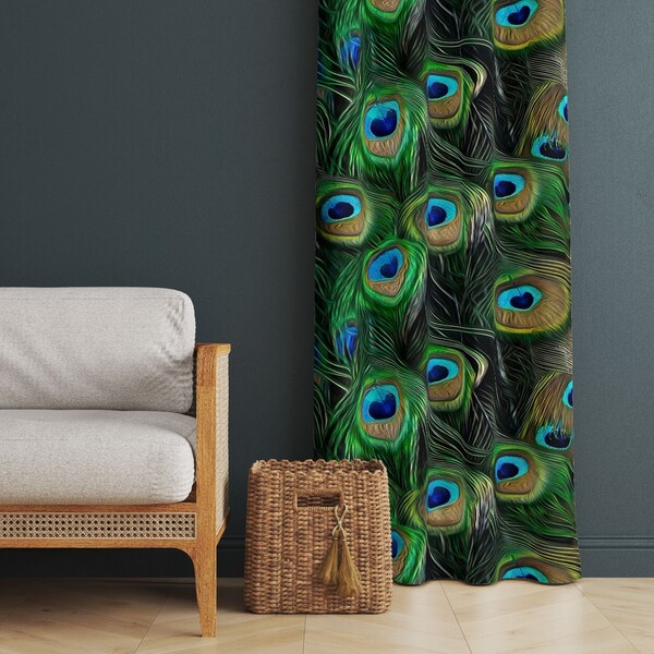 Bird Print Curtains - Etsy