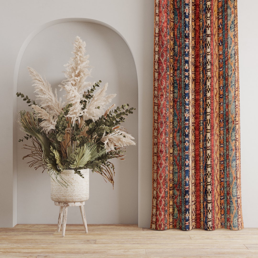 Boho Curtains Decorative Curtain Bohemian Window Curtains - Etsy