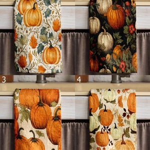 Autumn Pumpkin Tea Towels, Thanksgiving Pumpkin Dish Towel, Fall Orange ...