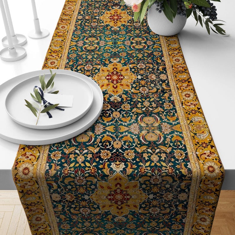 Ethnic Table Runners, Rug Table Runner, Authentic Table Runner, Kilim ...