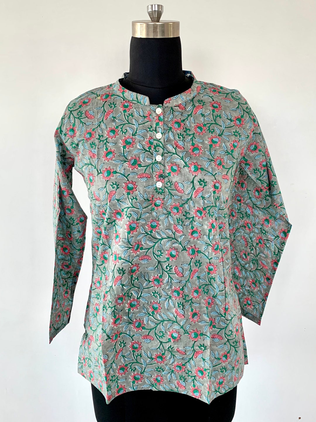 Hand Block Print Cotton Tunic - Etsy