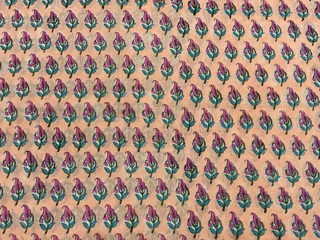 Hand Block Print Cotton Fabric, Hand Block Print Cotton Loose Fabric by ...