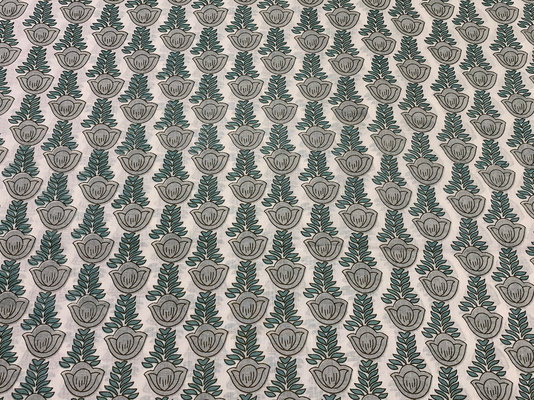 Floral Print Cotton Fabric by Yard Voile Cotton Print Fabric Indian ...