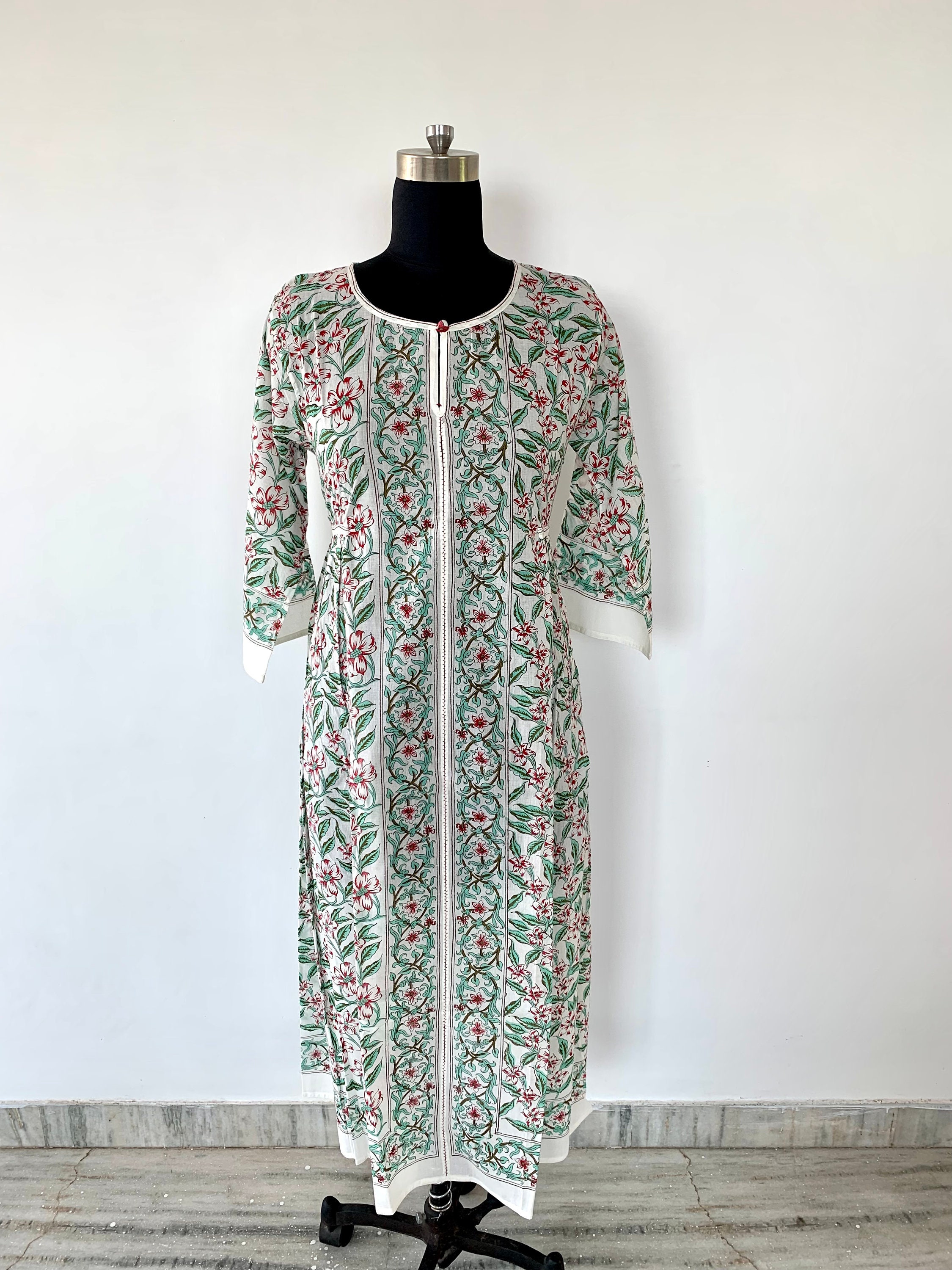 Hand Block Print Cotton Kaftan - Etsy