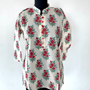 Hand Block Print Cotton Tunic - Etsy