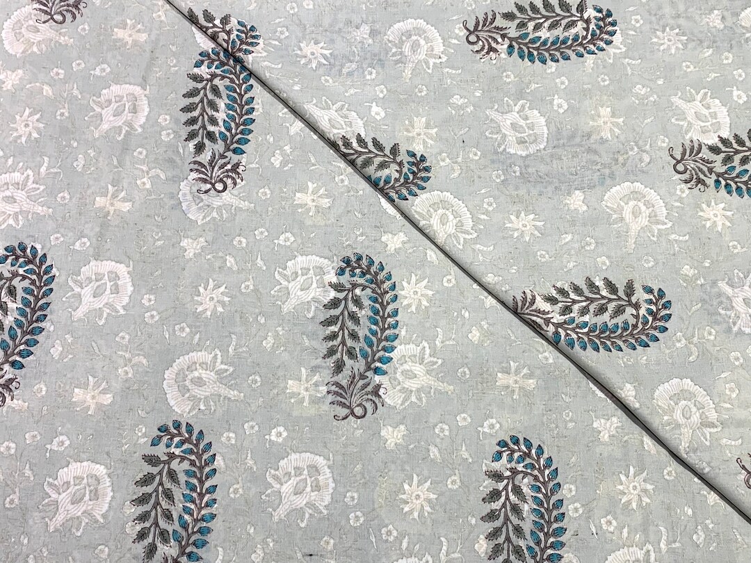 Hand Block Print Cotton Fabric, Hand Block Print Cotton Loose Fabric by ...