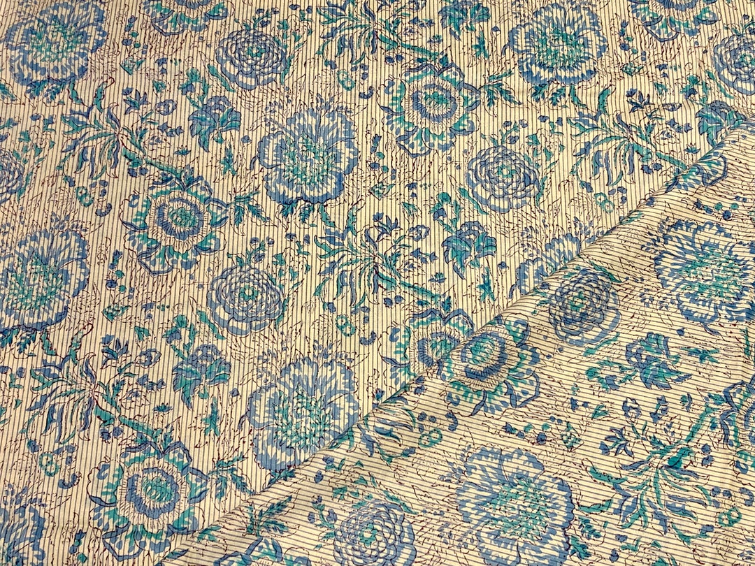 Hand Block Print Cotton Fabric, Hand Block Print Cotton Loose Fabric by ...