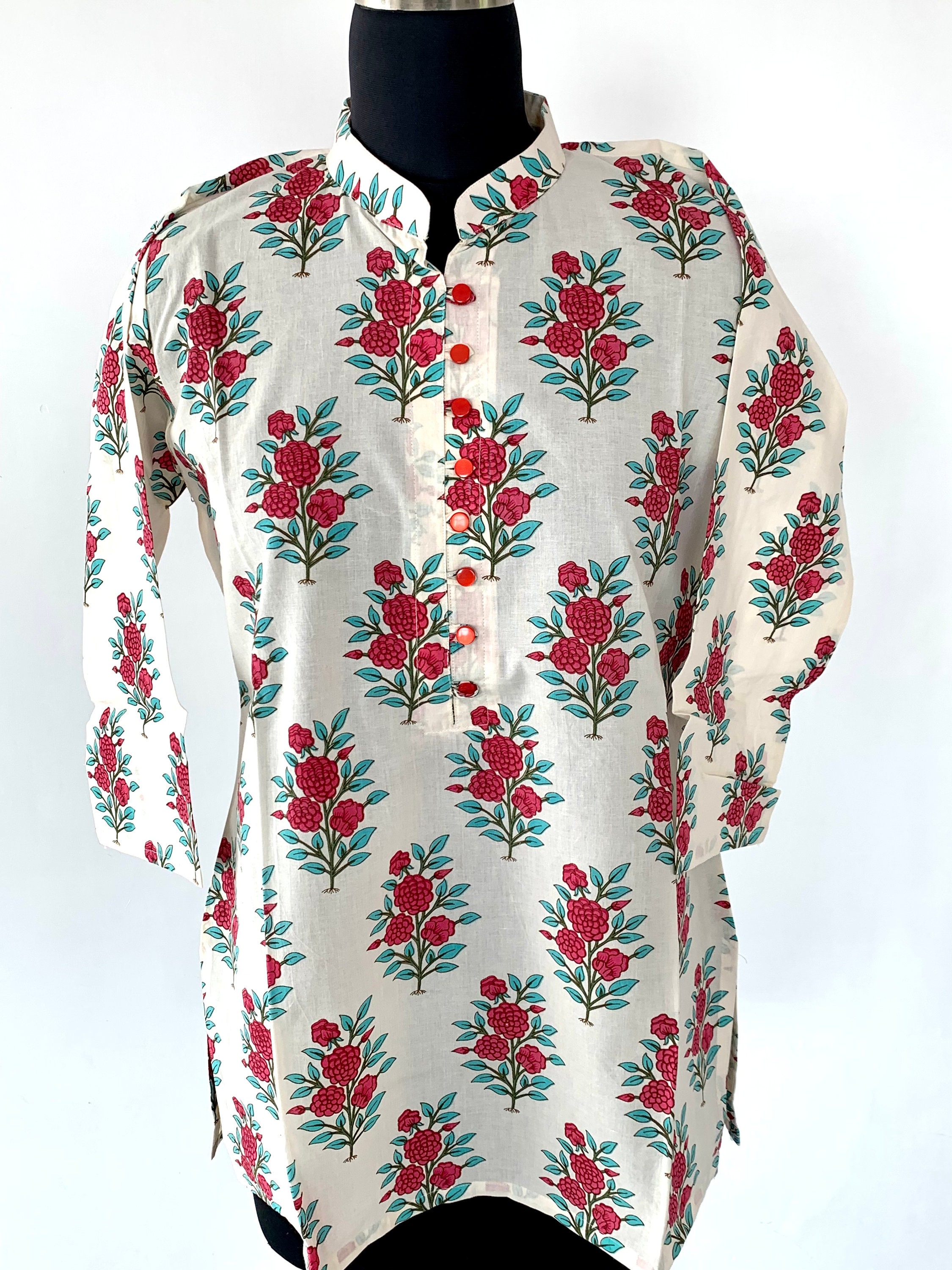 Hand Block Print Cotton Tunic - Etsy