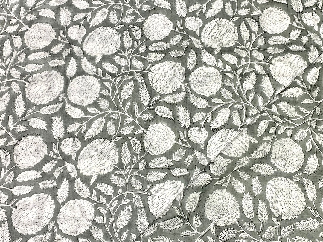 Hand Block Print Cotton Fabric, Hand Block Print Cotton Loose Fabric by ...