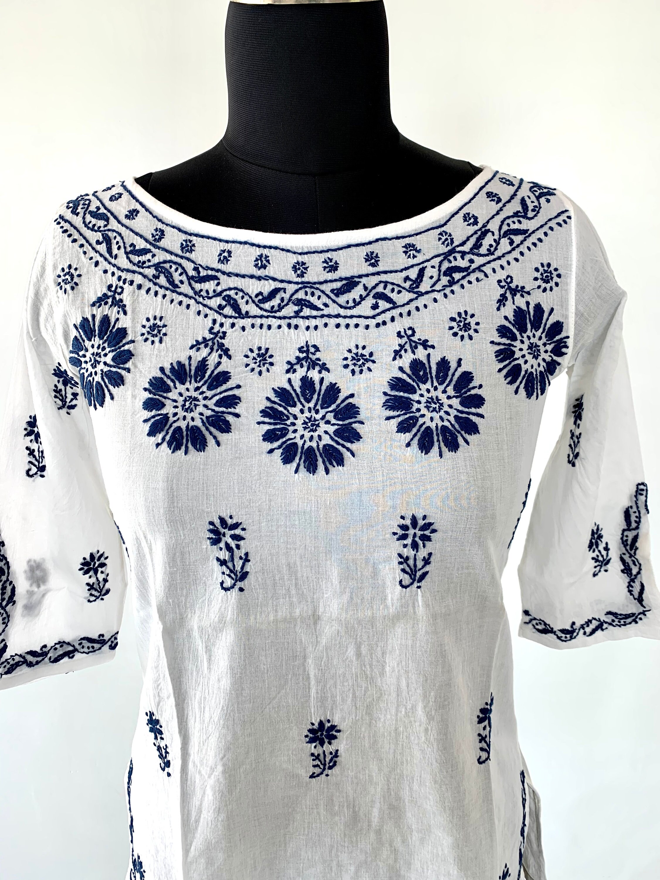 Womens Embroidered Cotton Tunic - Etsy
