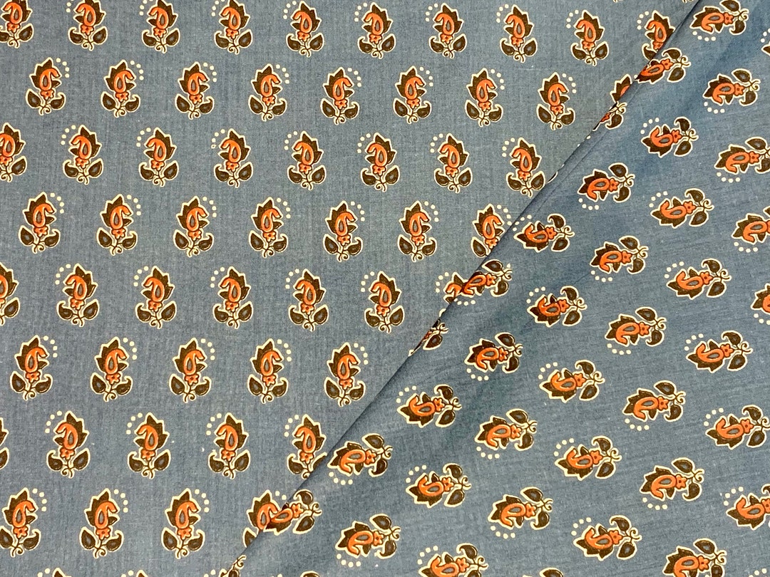 Floral Print Cotton Fabric by Yard Voile Cotton Print Fabric Indian ...