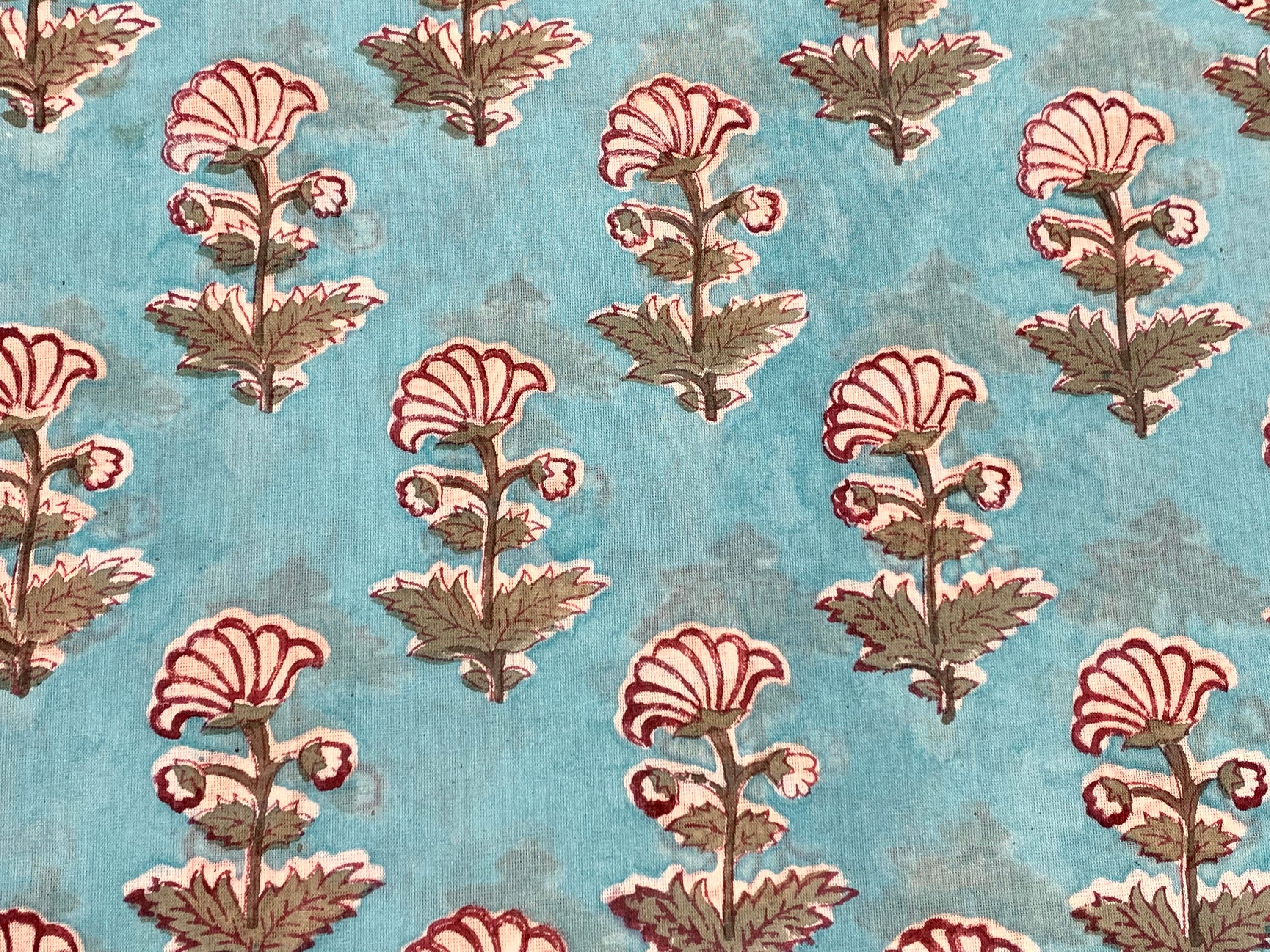 Hand Block Print Cotton Fabric, Hand Block Print Cotton Loose Fabric by ...
