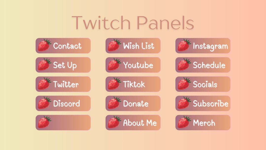 Twitch Panels Cute Panels for Twitch Twitch Profile Panel Cottagecore ...