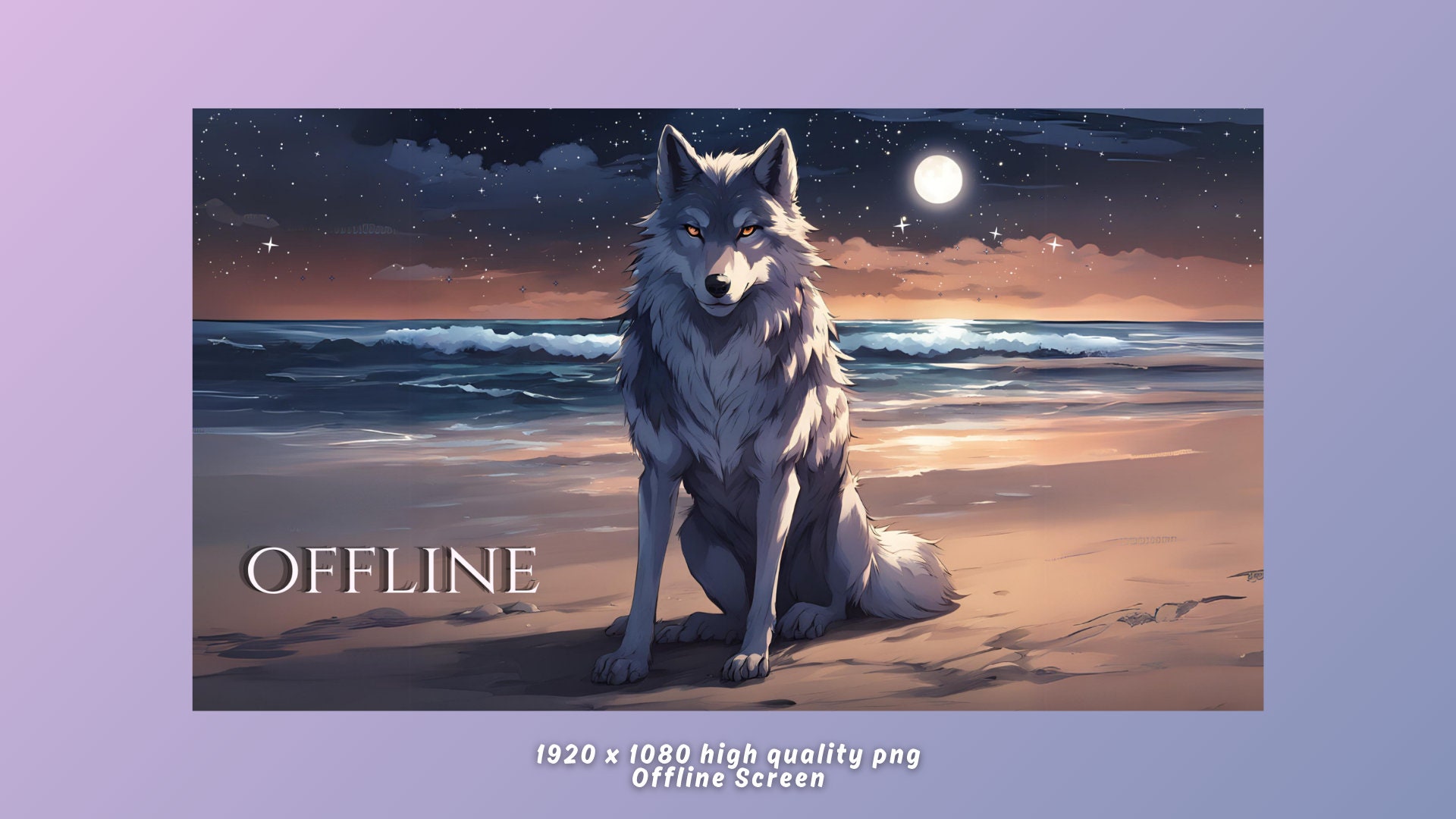 Animated Wolf Stream Overlay Screens: OBS Studios Twitch Kick Youtube ...